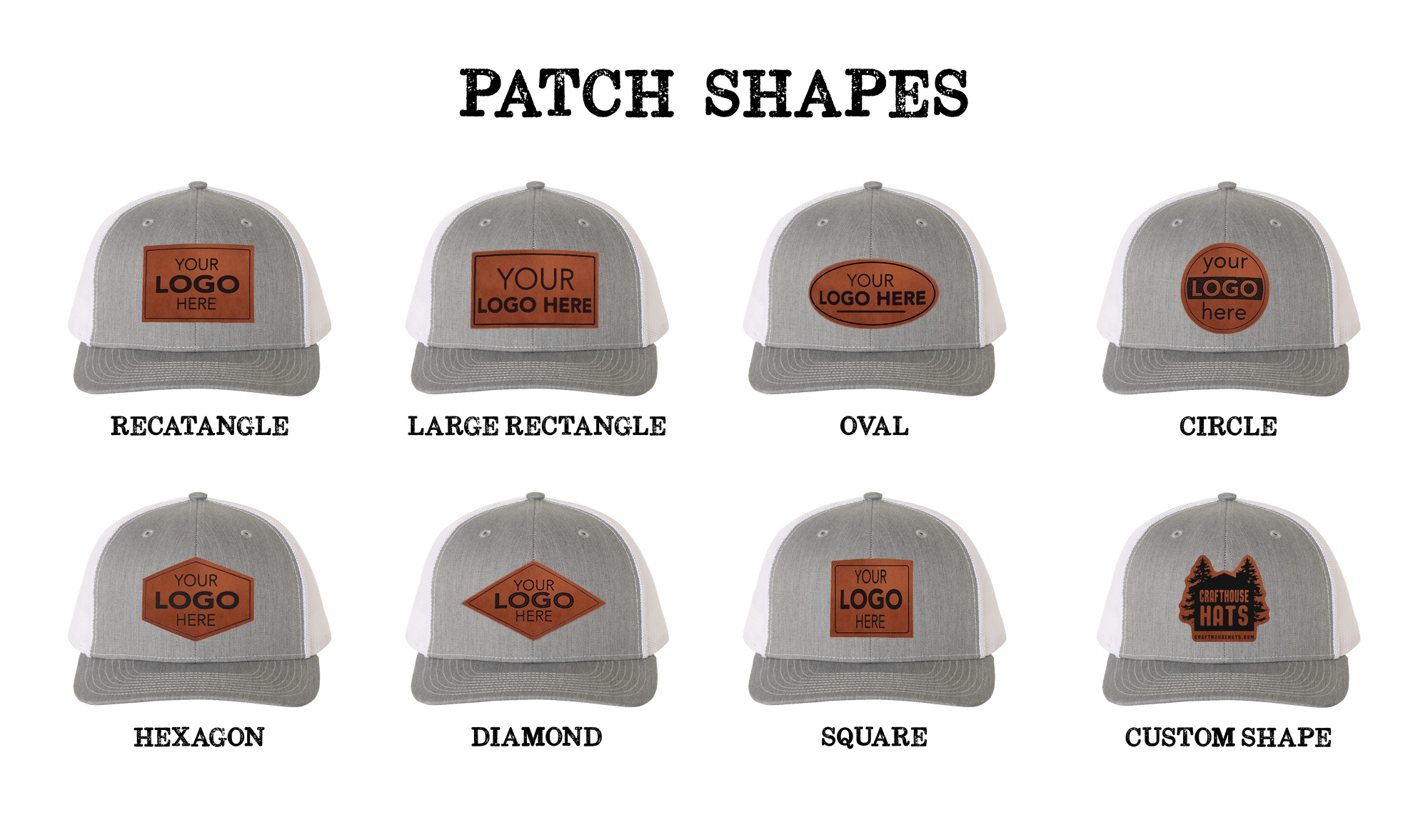 Custom Logo Leather Patch Hats – Crafthouse Hats